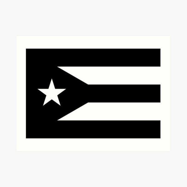 Lámina artística for Sale con la obra «Bandera negra de Puerto Rico» de ...