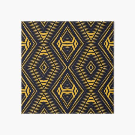 "Black and gold African tribal textile pattern art" Art Board Print by ...