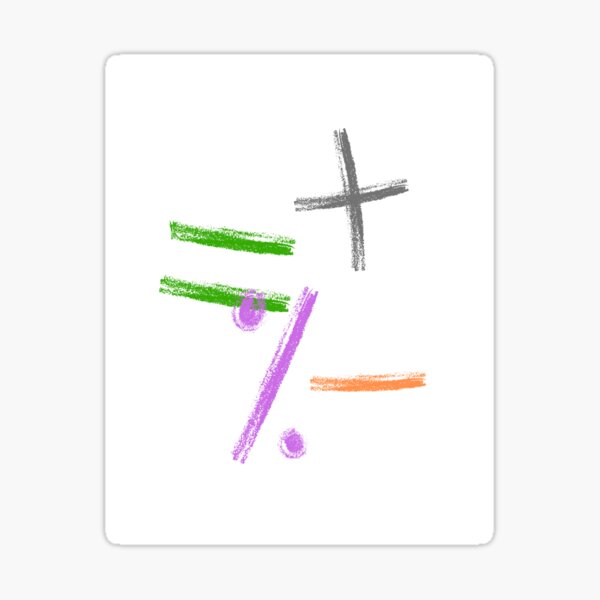 "Math Lover. Math symbols." Sticker by Albusshop | Redbubble
