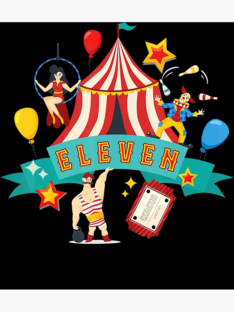 Lámina fotográfica «11 años de edad, artistas de circo, 11 ° cumpleaños ...