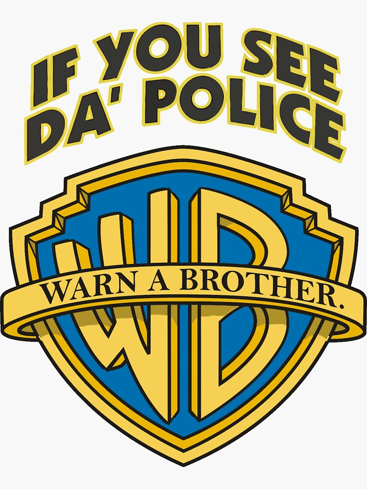 "warn a brother" Sticker by ASIYA2016 | Redbubble