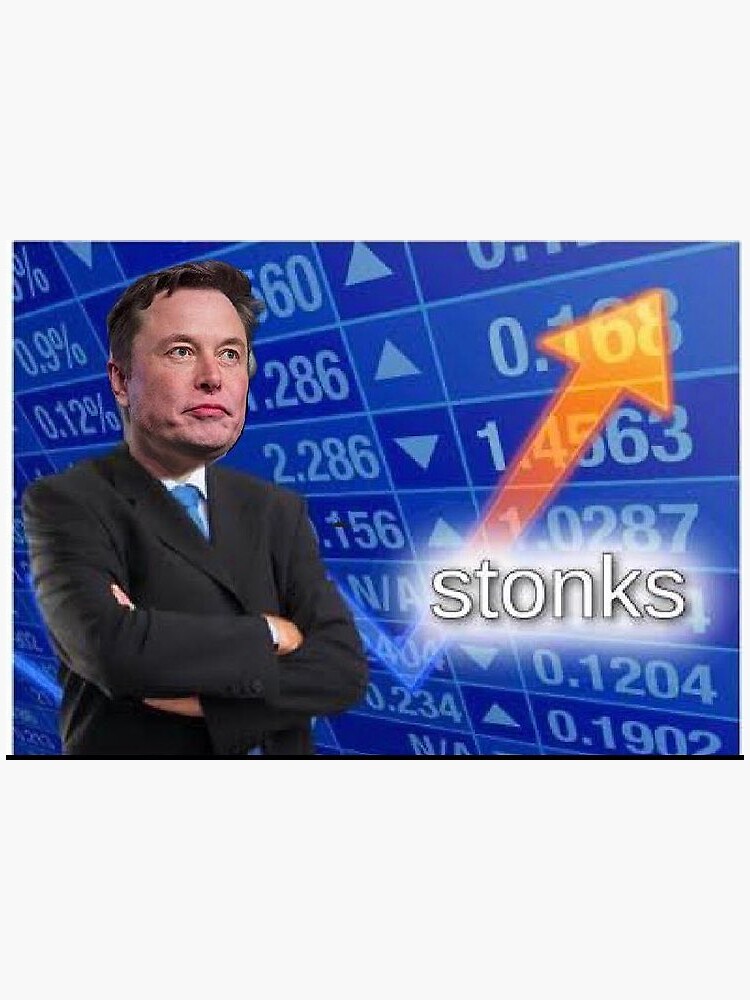 "Elon Musk - Stonks" Sticker for Sale by cranberry-juice | Redbubble