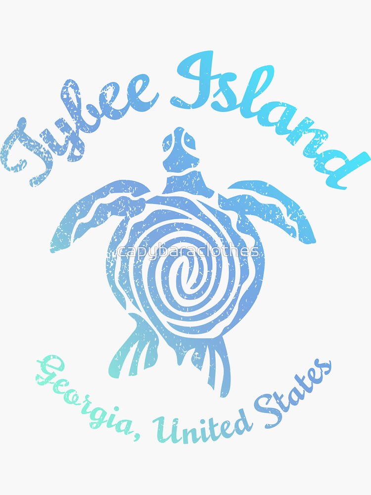 "Tybee Island Georgia Distressed Retro Vintage Tribal" Sticker for Sale ...