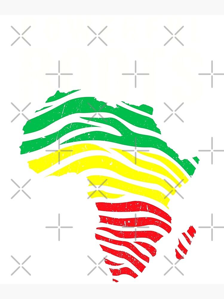 "Powerful Roots. Reggae Africa pride Map, Green Yellow Red graphic ...