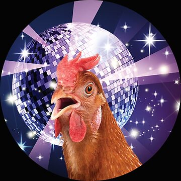"Disco chicken - Retro Vintage Funny " Sticker for Sale by miralinn ...