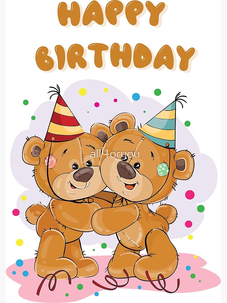 "happy birthday Little bear #1" Poster for Sale by all4oryou | Redbubble
