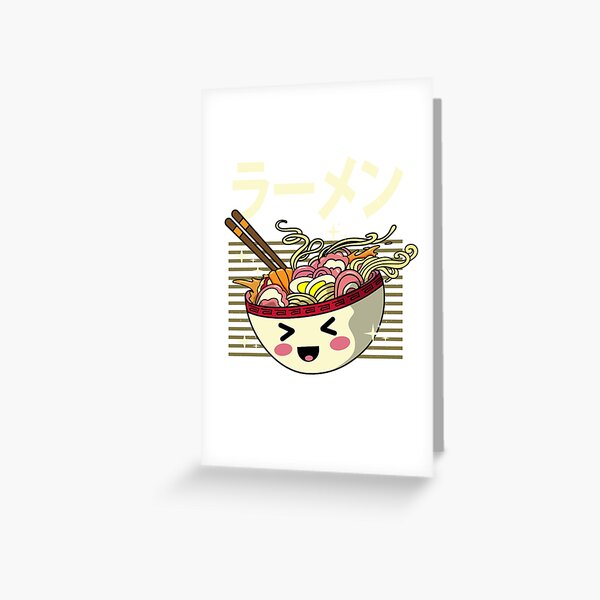 "Kawaii Ramen bowl Design. Funny Ramen Noodle cup design product ...