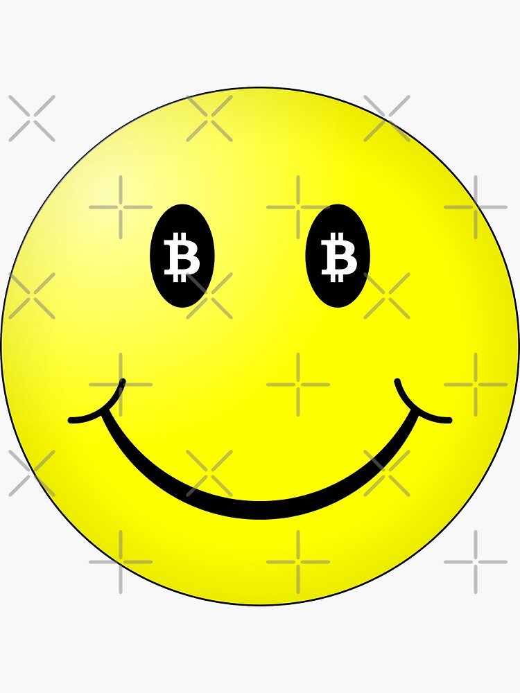 "Bitcoin Smiley Face" Sticker for Sale by Jovan32 | Redbubble