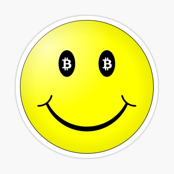 "Bitcoin Smiley Face" Sticker for Sale by Jovan32 | Redbubble
