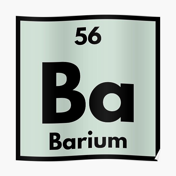 Póster «Elemento de la tabla periódica Bario Ba número 56» de ...