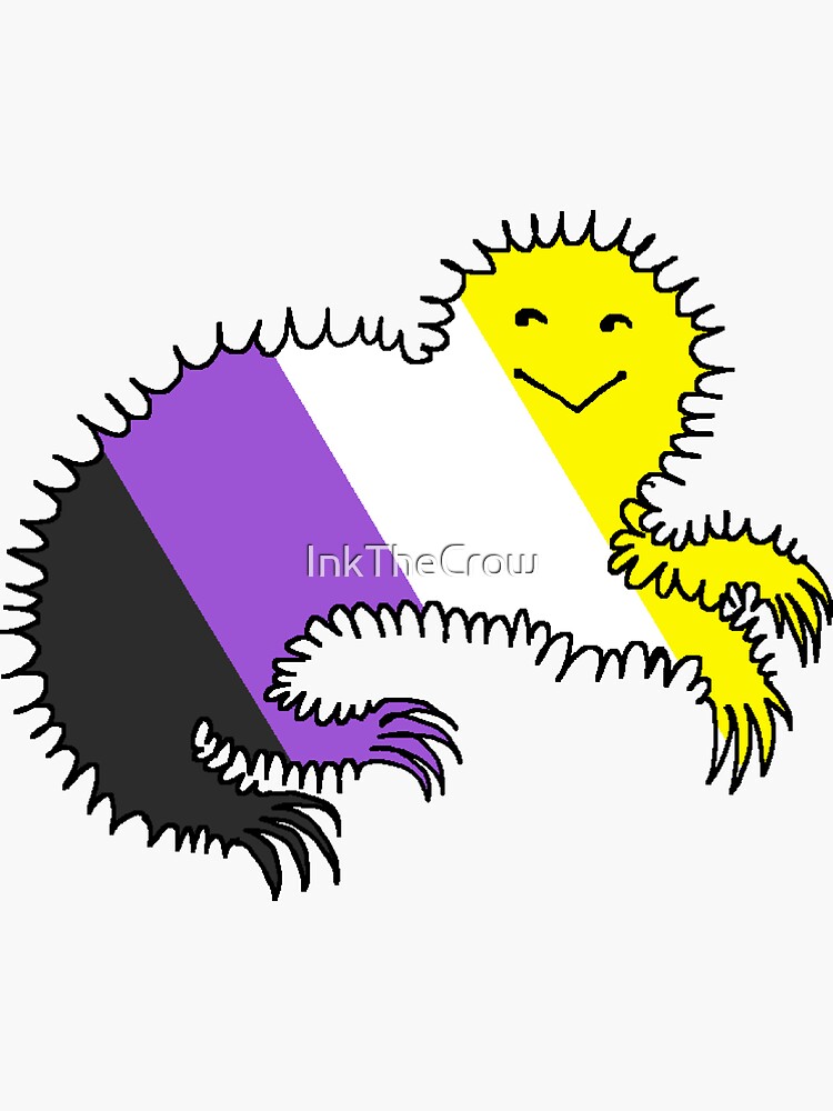 "nonbinary demon" Sticker by InkTheCrow | Redbubble