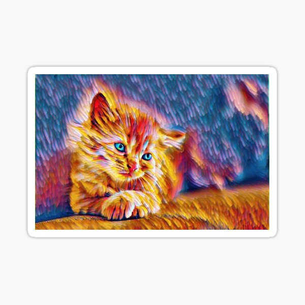 " Kitten cats, cute digital art picture " Sticker for Sale by ...
