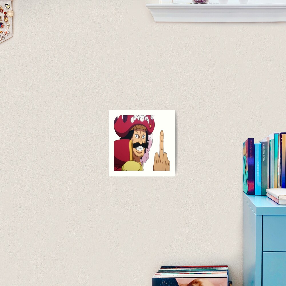 "Gol D. Roger Middle Finger" Art Print for Sale by Anime-Burger | Redbubble