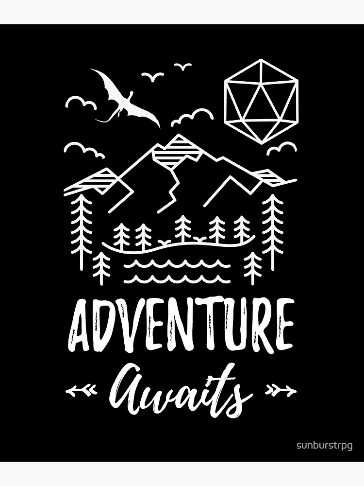 Dungeons And Dragons Adventure Awaits Fantasy Landscape Poster By Sunburstrpg Redbubble