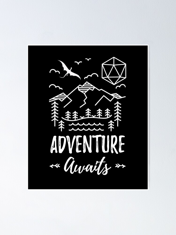 "Dungeons & Dragons Adventure Awaits Fantasy Landscape" Poster for Sale ...