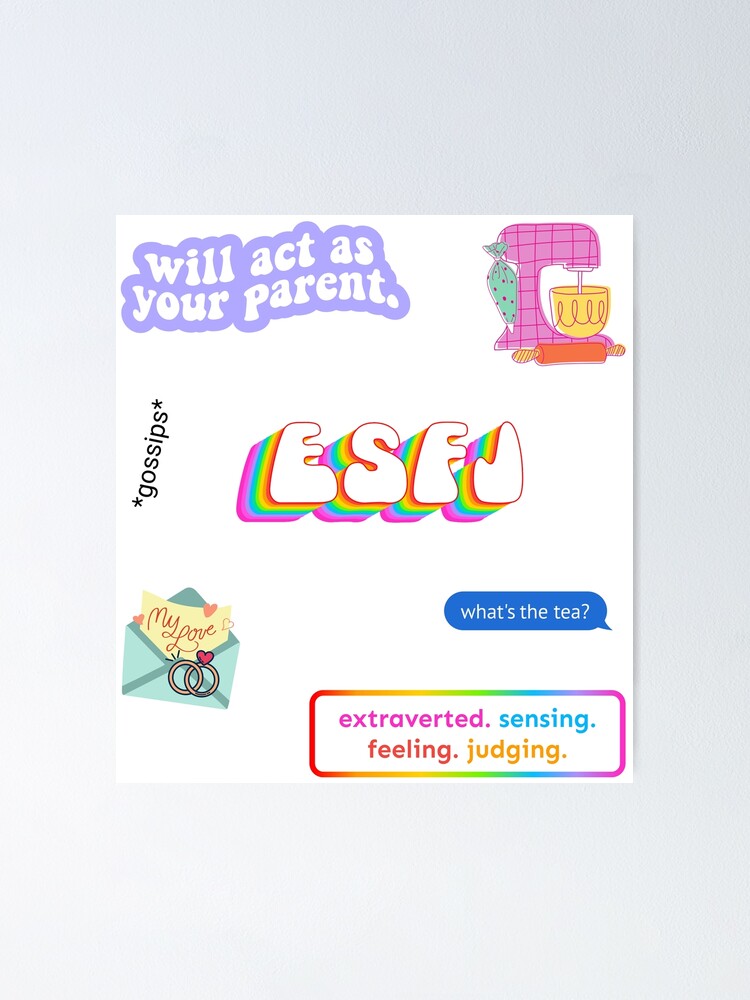 "ESFJ Stereotype Pack" Poster by amathebee | Redbubble