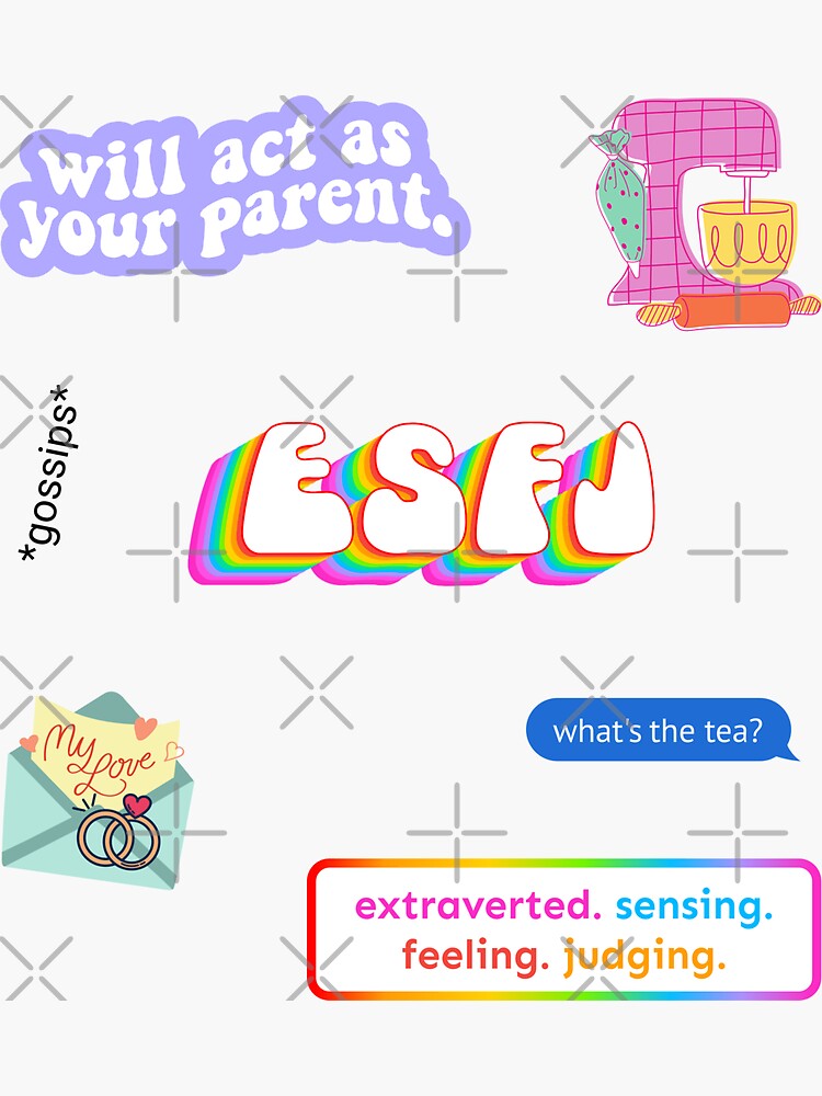 "ESFJ Stereotype Pack" Sticker for Sale by amathebee | Redbubble