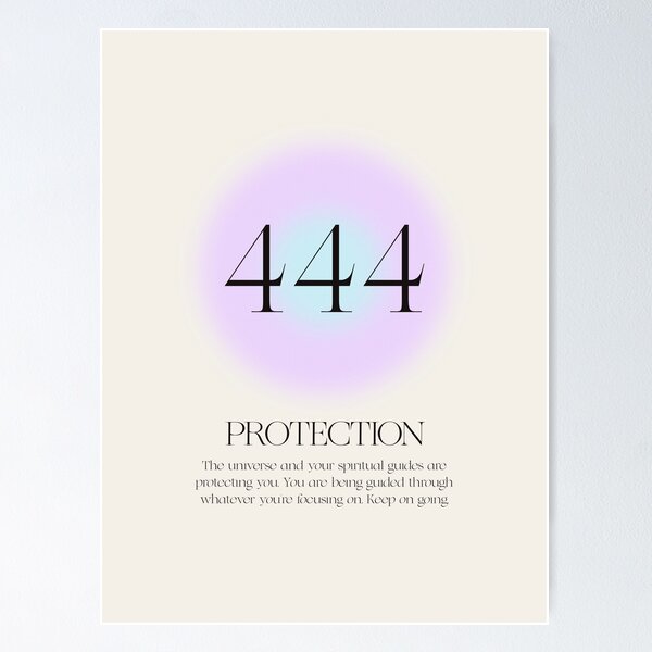 "444 'Intuition' Angel Number " Poster for Sale by BohomadicStudio ...