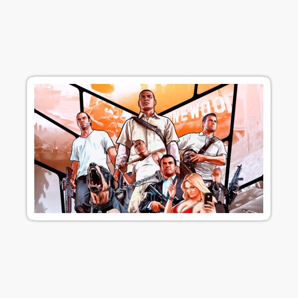 "Gta v" Sticker for Sale by Dackoo | Redbubble