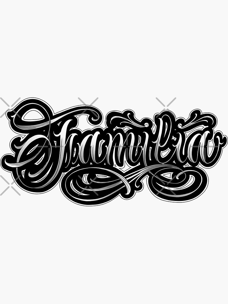 "Familia Script" Sticker for Sale by CJOrazi | Redbubble