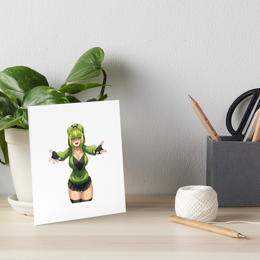 "Minecraft Busty Creeper " Art Board Print by Stickeramut | Redbubble