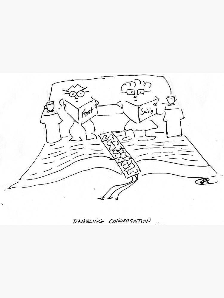 "Song Cartoon - Dangling Conversation" Sticker for Sale by bromfieldpen ...