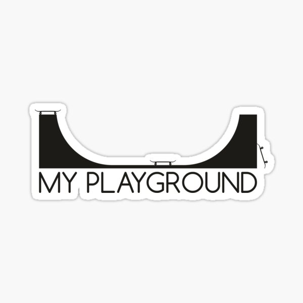 "Skating on my playground" Sticker for Sale by boleteshop | Redbubble