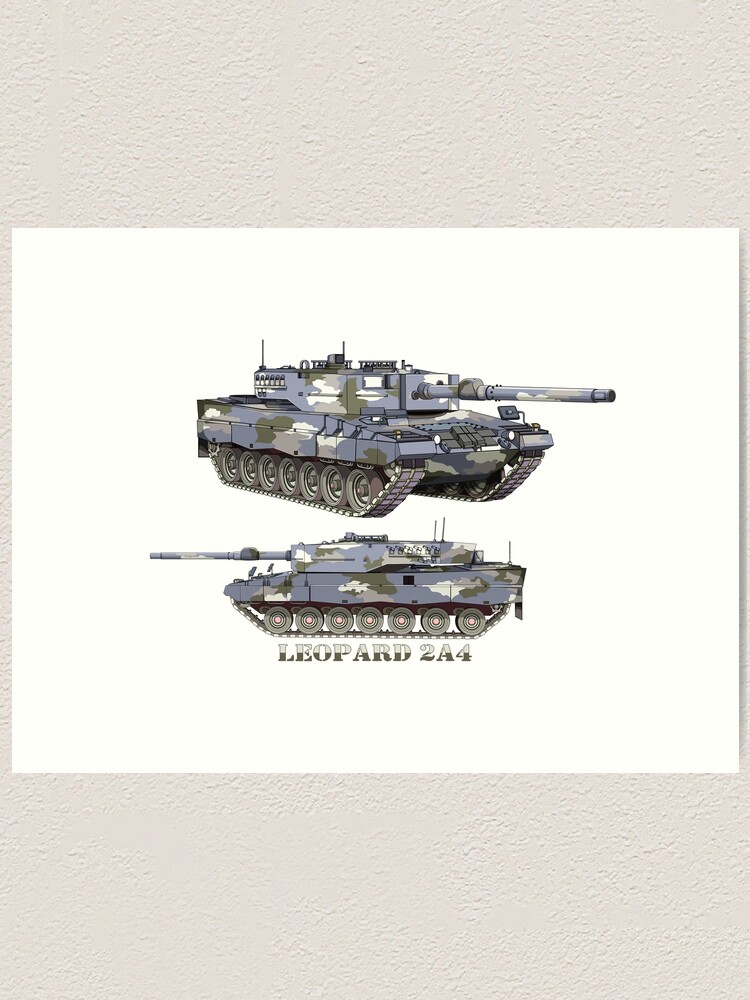 "Leopard 2A4 German Main Battle Tank Diagram Gift" Art Print for Sale ...