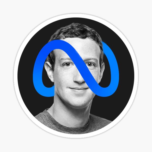 "Mark Zuckerberg Meta Facebook Fan Art" Sticker for Sale by ...