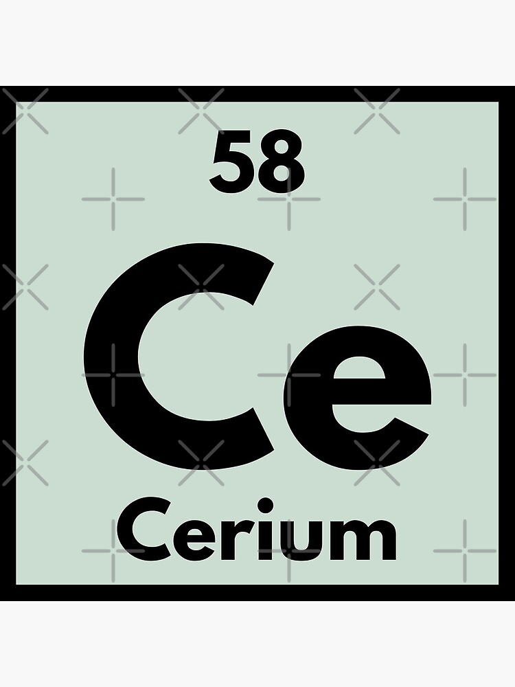 "Periodic Table element number 58 Ce Cerium" Poster by PeriodicBliss ...