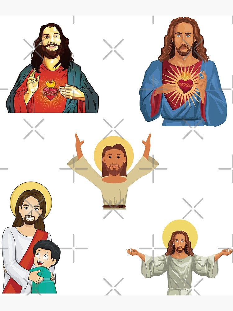 "Jesus Sticker Pack #1" Poster for Sale by Pstawicki | Redbubble