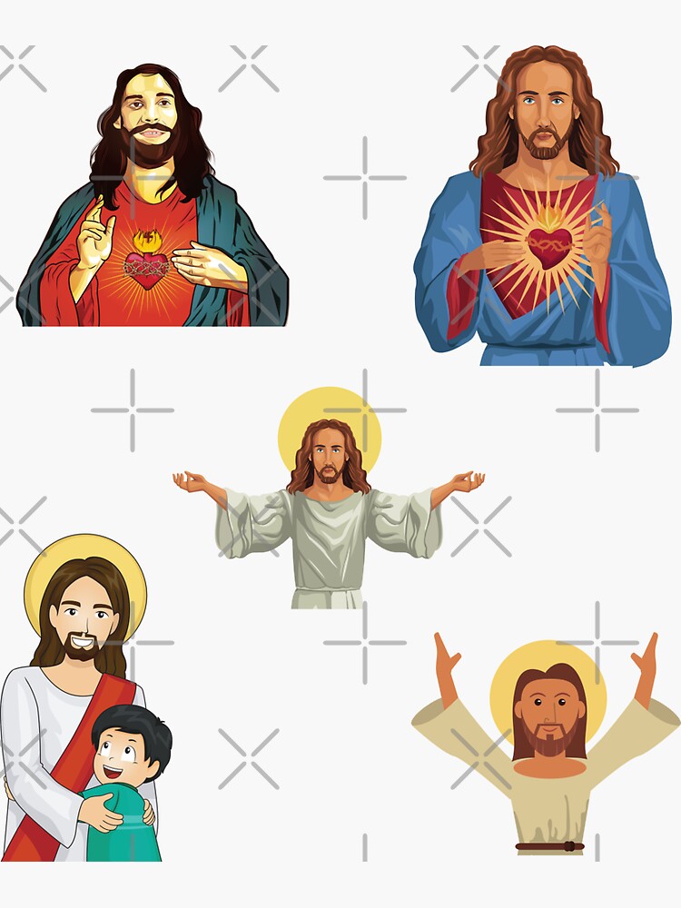 "Jesus Sticker Pack #1" Sticker for Sale by Peter Stawicki | Redbubble
