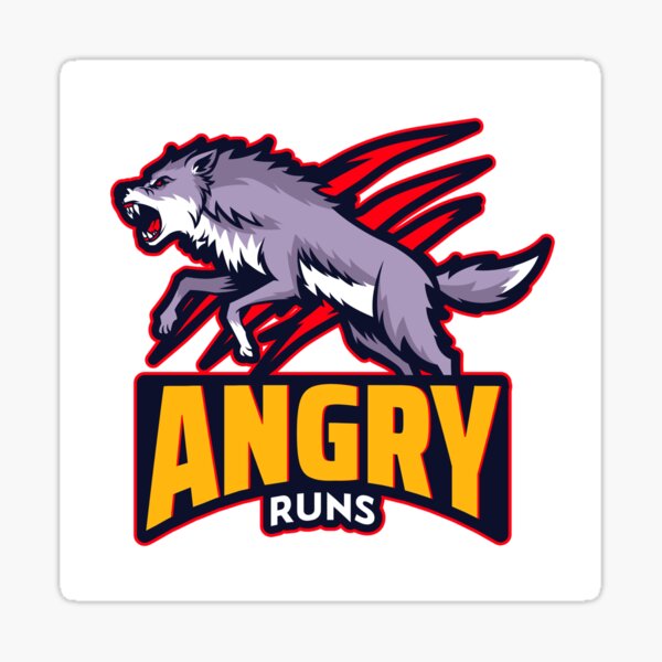 "ANGRY RUNS" Sticker for Sale by NEWDESIGNTEES | Redbubble