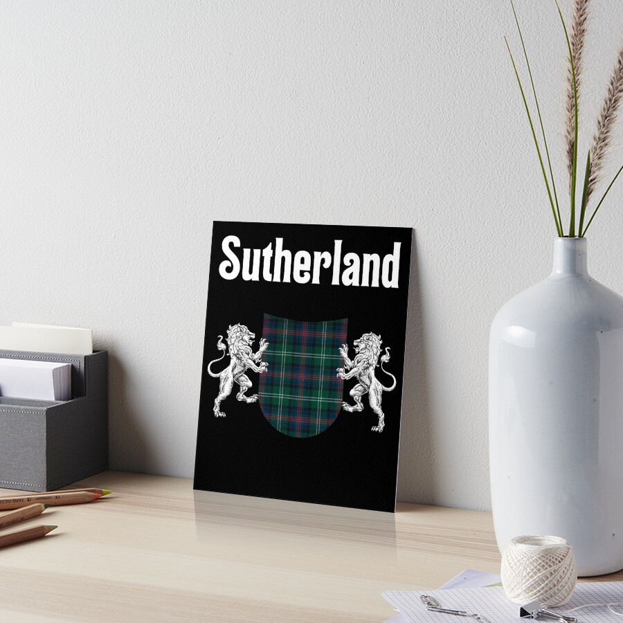 "Sutherland Clan Scottish Name Coat Of Arms Tartan" Art Board Print by ...