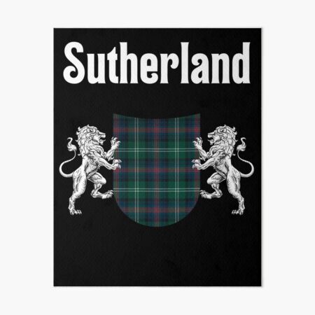 "Sutherland Clan Scottish Name Coat Of Arms Tartan" Art Board Print by ...