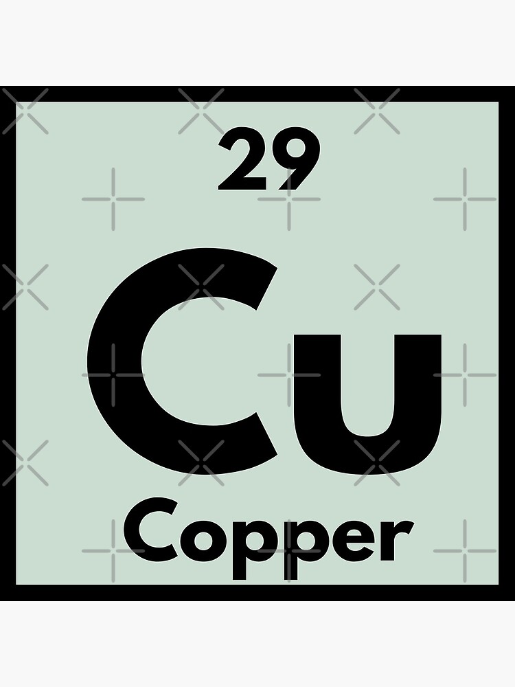 "Periodic Table element number 29 Cu Copper" Poster by PeriodicBliss ...