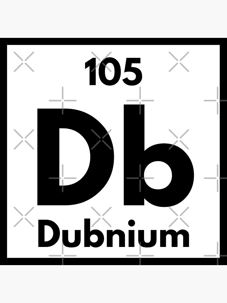 Pegatina «Número de elemento de la tabla periódica 105 Db Dubnium» de ...