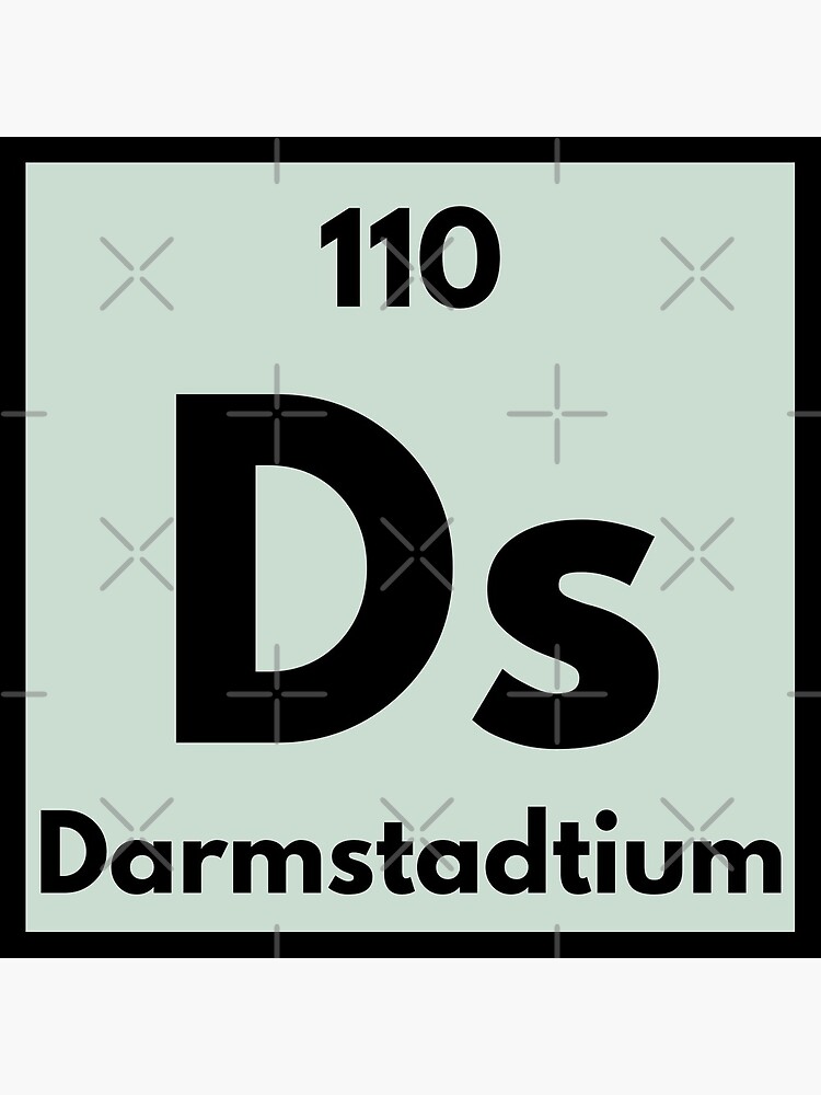 Lámina fotográfica «Elemento de la tabla periódica número 110 Ds ...