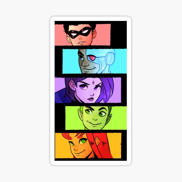 "Teen Titans " Sticker by lonealy | Redbubble
