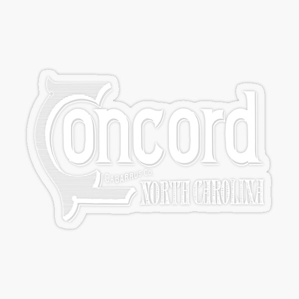 "Vintage Concord, NC" Sticker for Sale by DonDota | Redbubble
