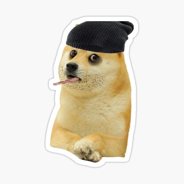 Pegatina «Doomer Doge» de DogeLore | Redbubble