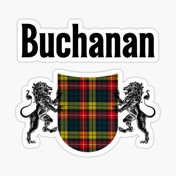 "Buchanan Clan Scottish Name Coat Of Arms Tartan" Sticker for Sale by ...