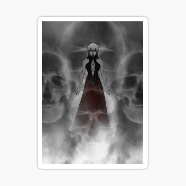 "LADY DEATH" Sticker for Sale by AtlisArt | Redbubble