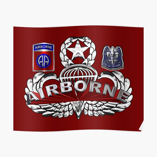 "82nd Airborne Division “AIRBORNE”" Poster by SoldierAlways | Redbubble