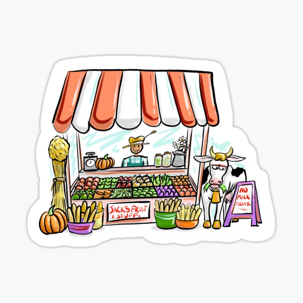 "Jack and the Beanstalk" Sticker for Sale by ProudDancingCow | Redbubble