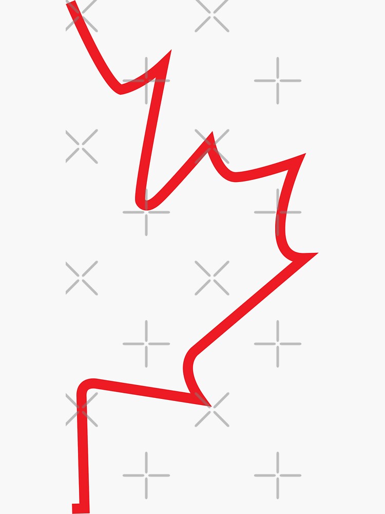 "Half Canadian Maple Leaf " Sticker for Sale by Corbitron | Redbubble