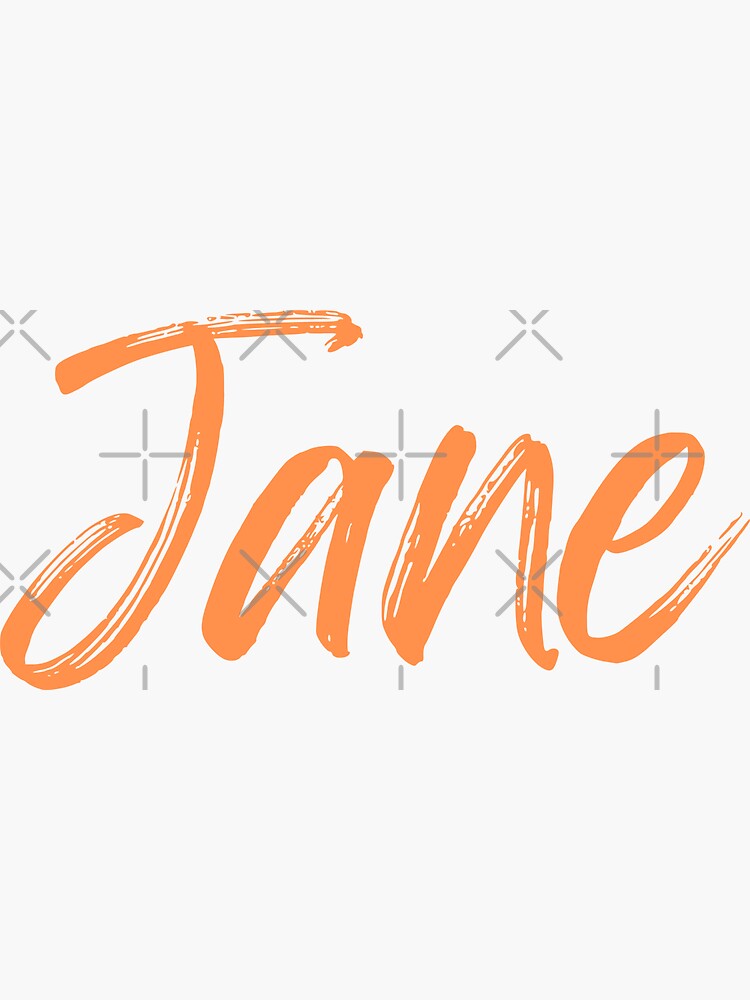 "Jane" Sticker for Sale by techteacher2415 | Redbubble