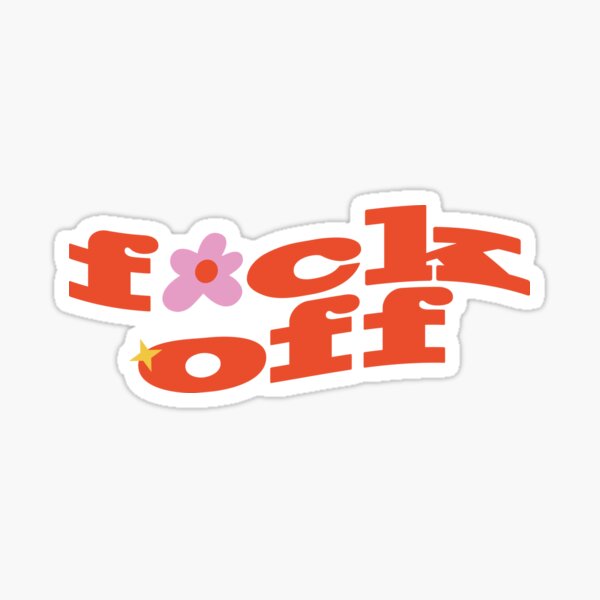 "f*ck off" Sticker for Sale by gabebadoobee | Redbubble