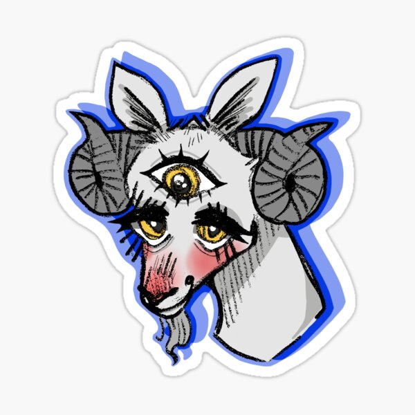 "funky goat" Sticker by katherinedraws | Redbubble
