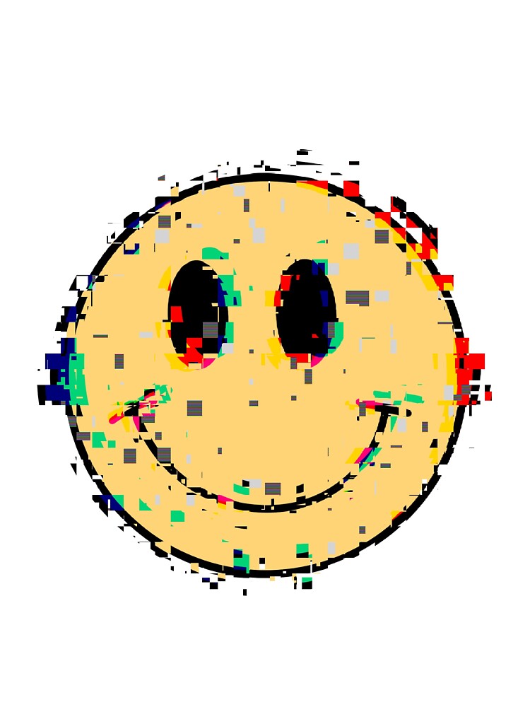 "Glitch smiley face" Sticker for Sale by jen-L | Redbubble